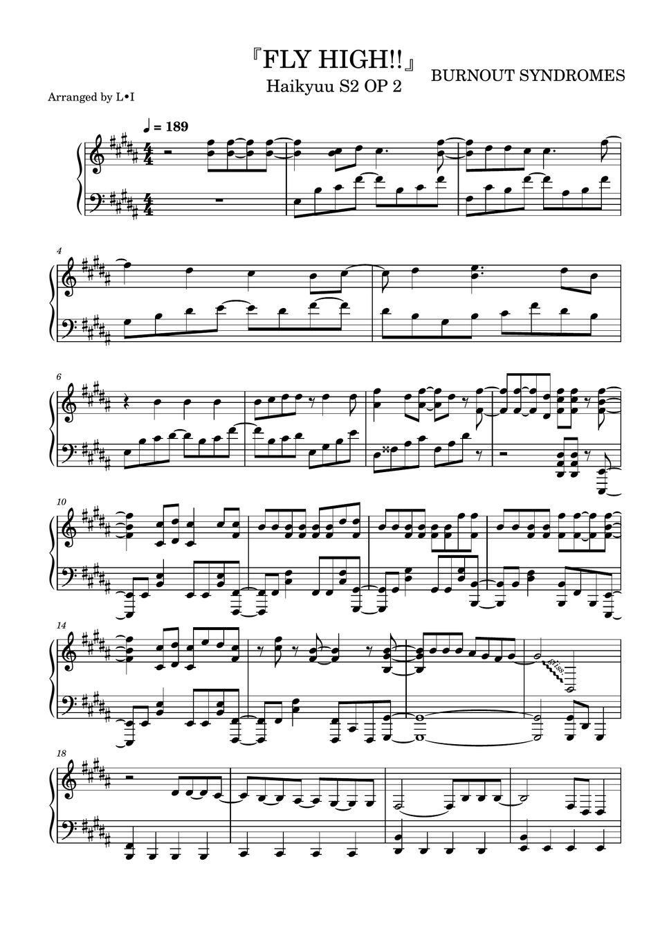 Haikyuu - Fly High!! Sheet by L•I