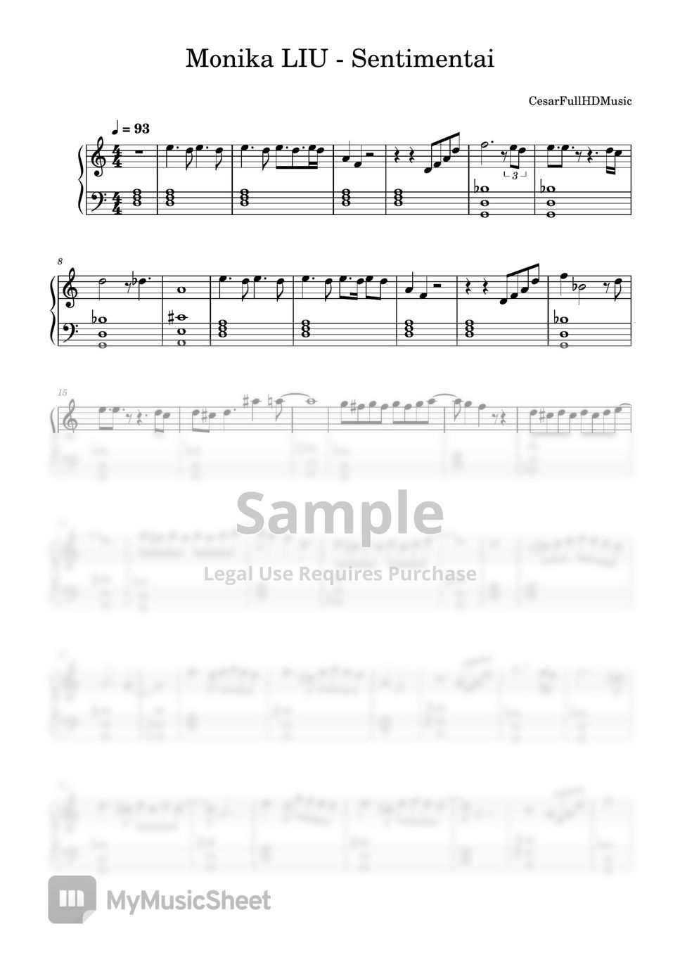 Monika Liu - Sentimentai - Lithuania 🇱🇹 - Eurovision 2022 Sheet Music