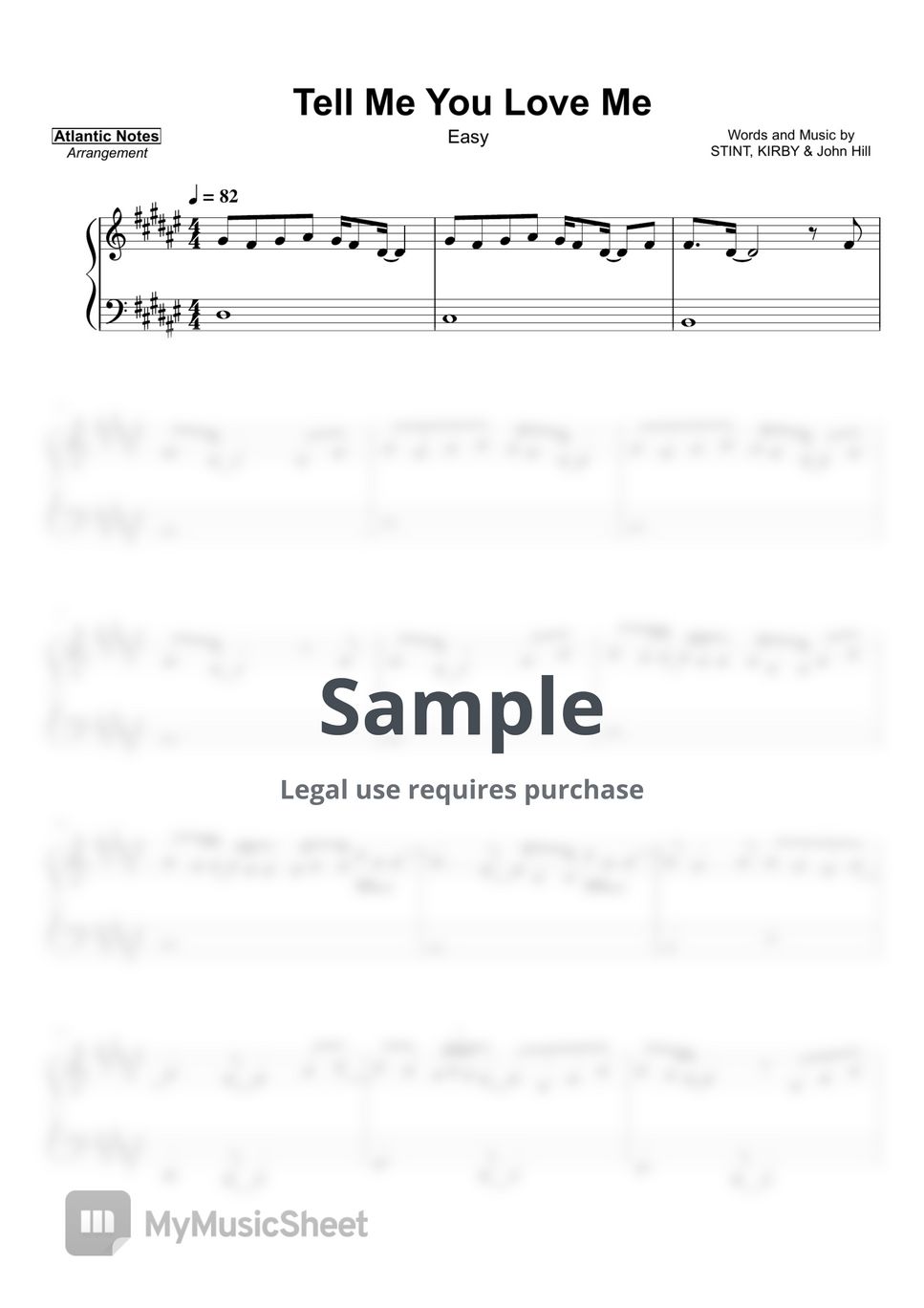 Demi Lovato - Tell Me You Love Me Sheets by Atlantic Notes