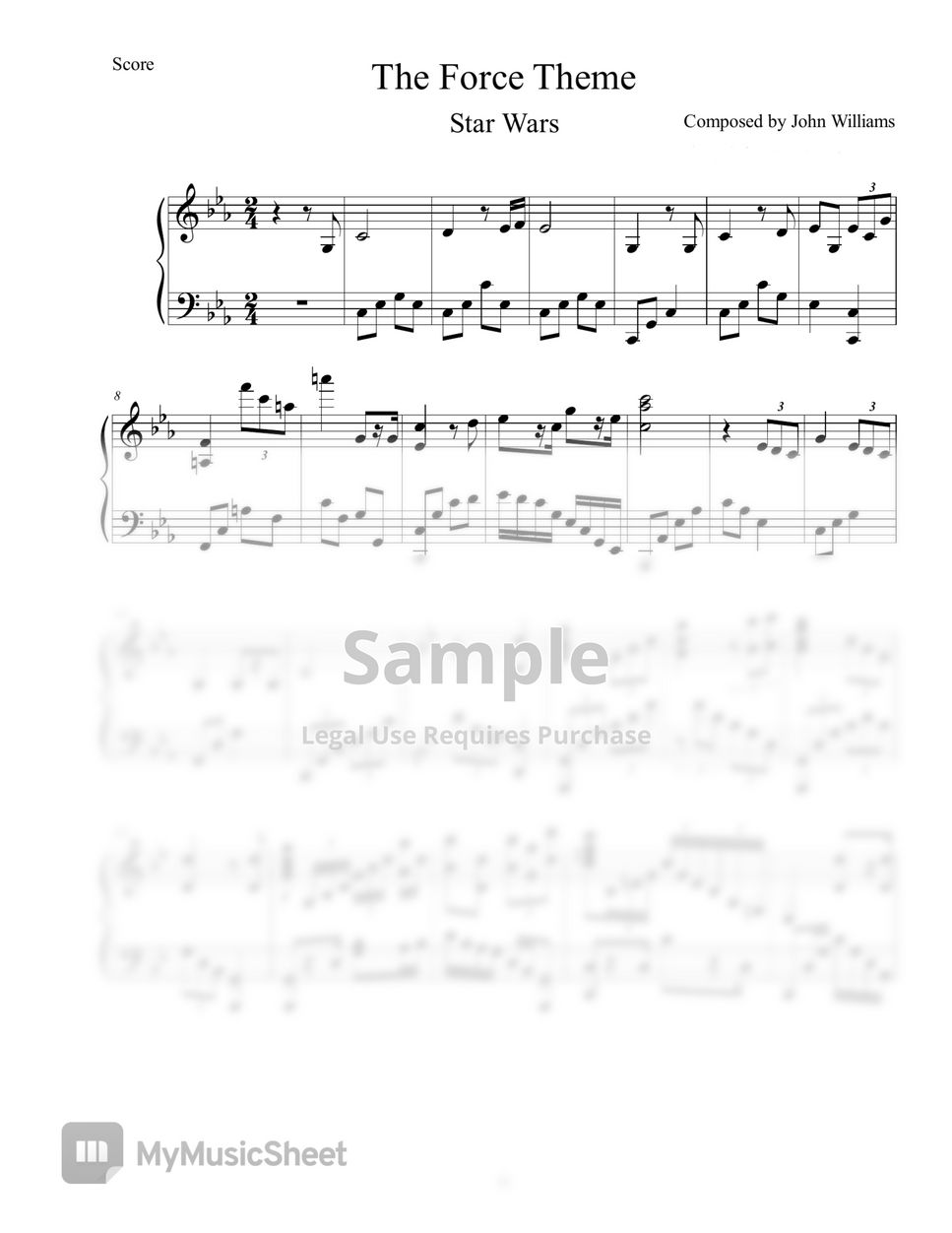 The Force - Star Wars Sheets by WIJE피아노