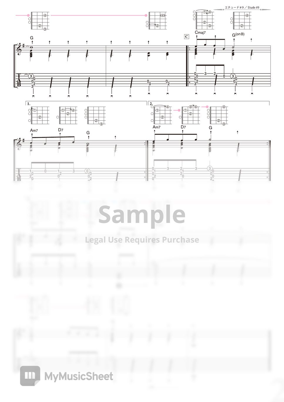 Daisuke Minamizawa - Etude #9 Strum (Stroke) (Solo Guitar) Sheets