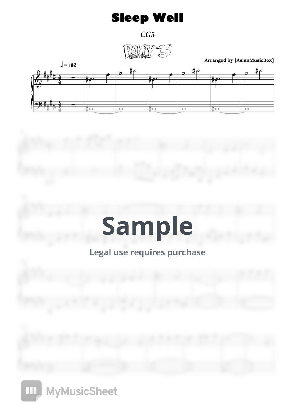 Poppy Playtime Chapter 3 - 'Sleep Well' (Sheet, MIDI, MultiTracks & WAV ...