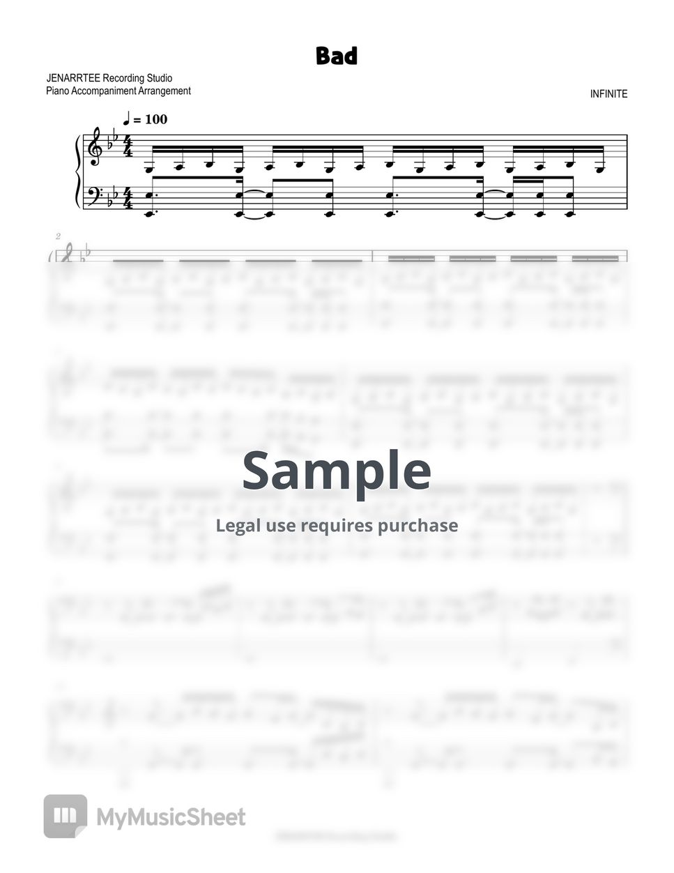 INFINITE - Bad Sheets by JENARRTEE Recording Studio