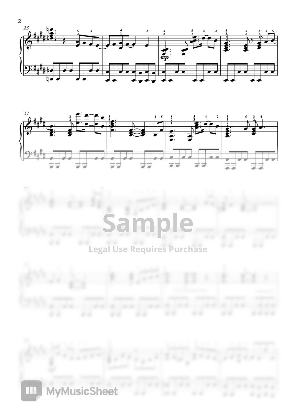 Men At Work - Overkill Sheet Music by Adelina Piano