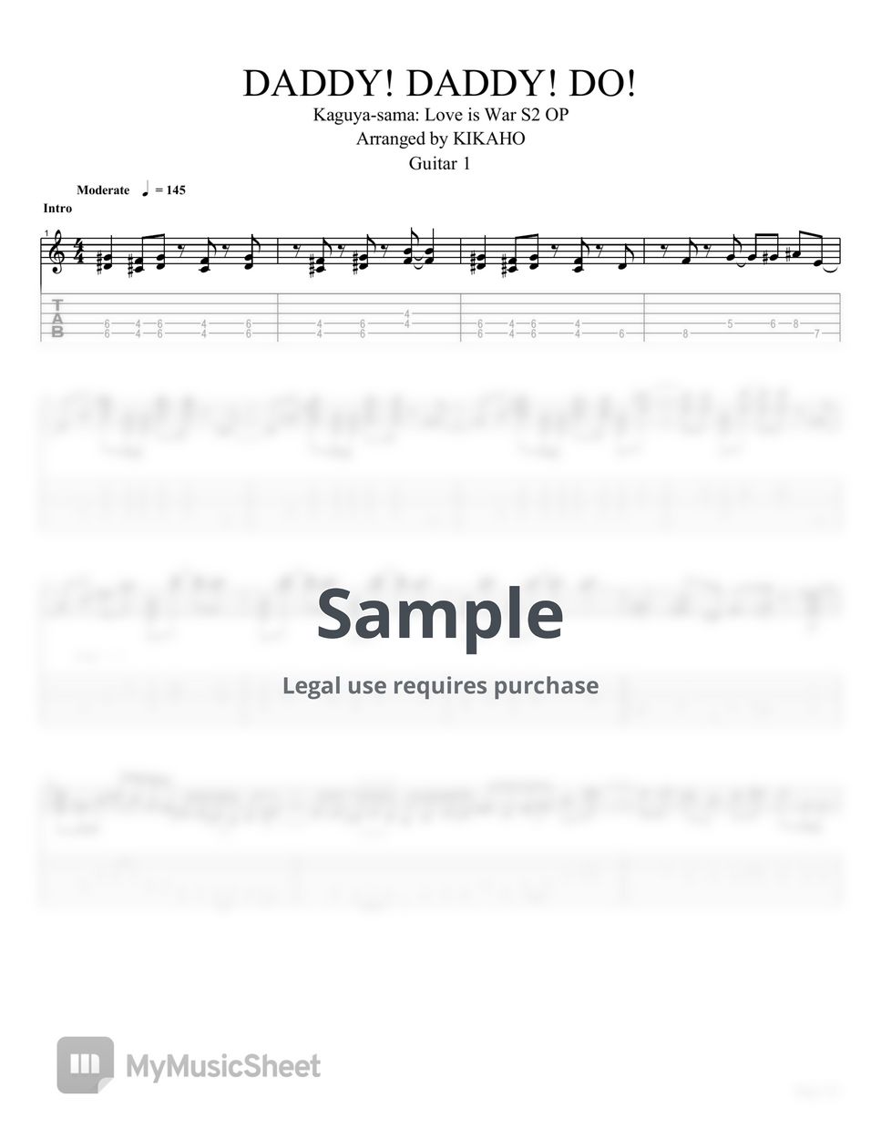 Kaguya-sama: Love is War Season 2 - DADDY! DADDY! DO! Noten by Masayuki Suzuki