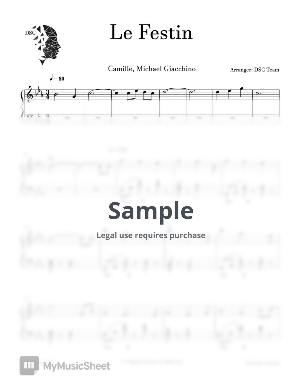 Camille, Michael Giacchino - Le Festin (OST Ratatouille) Notenblatt by ...