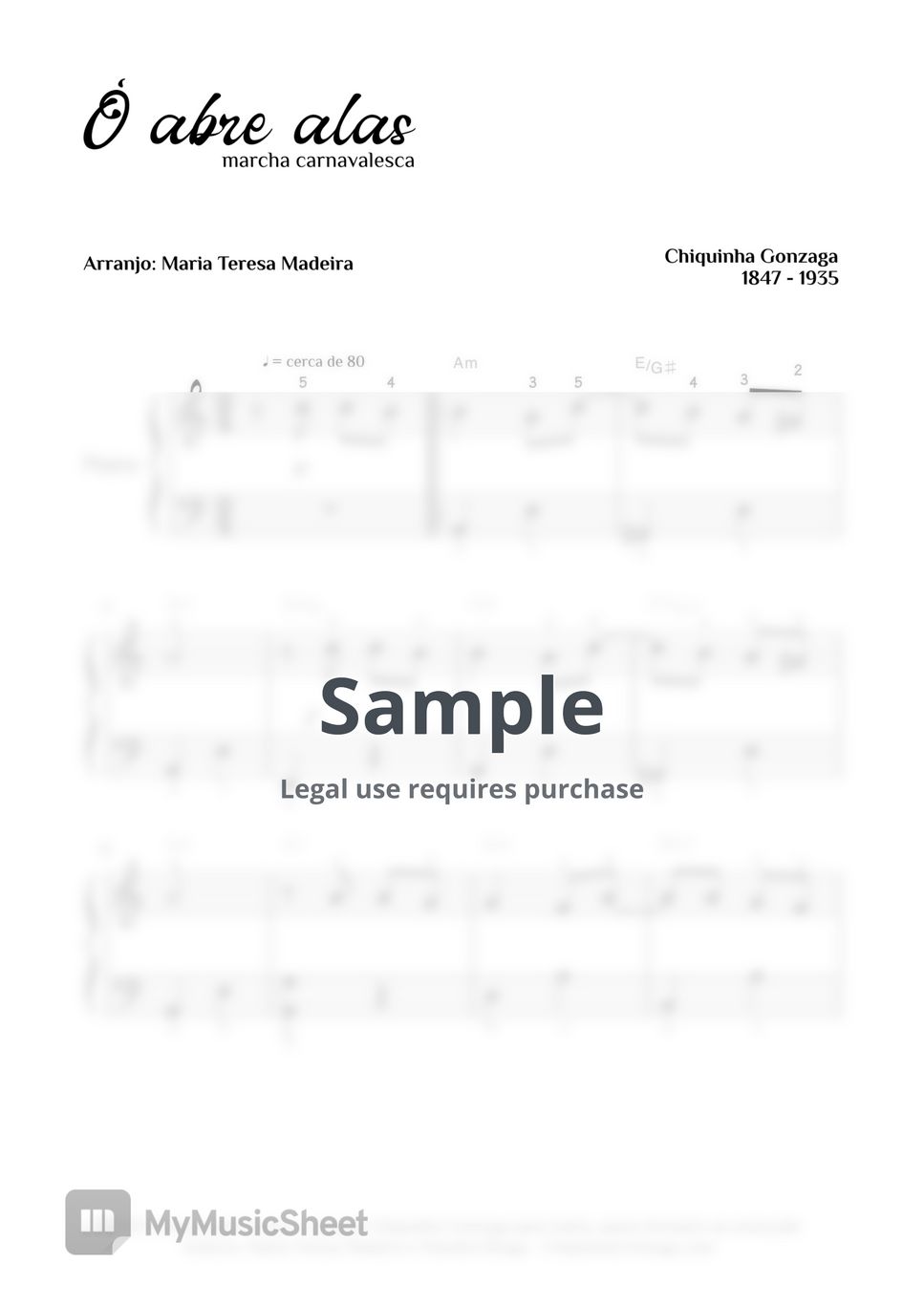 Chiquinha Gonzaga (1847-1935) - Ó abre alas (Arranjo: Maria Teresa ...