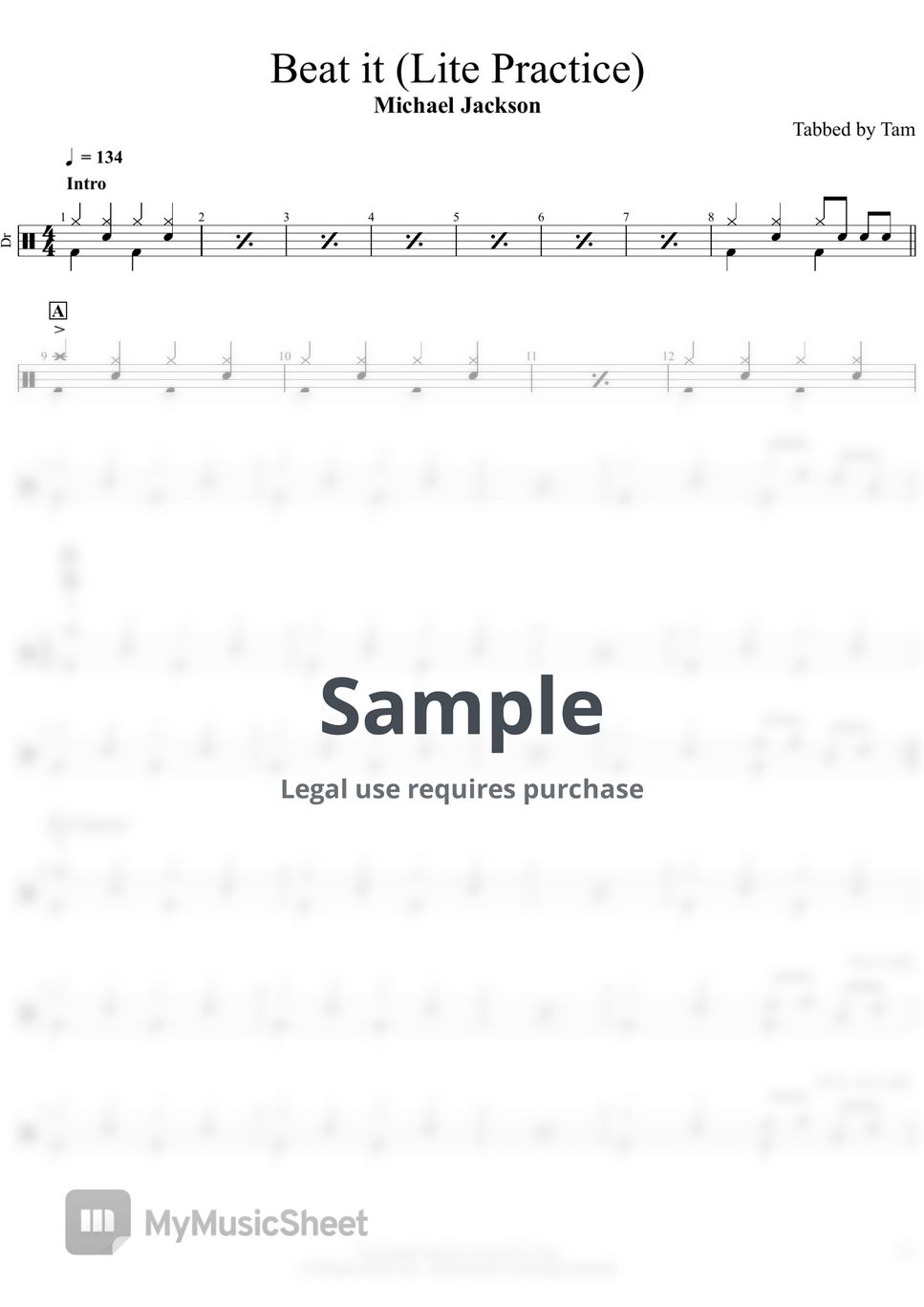 Michael Jackson - Beat it (Michael Jackson / Beat it / 麥可 / 含Lite版) แผ่น by Tam Shau