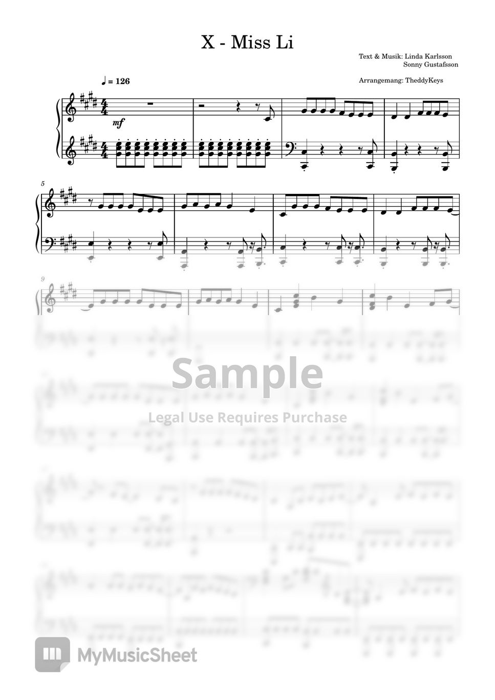 Miss Li - X Sheets by TheddyKeys