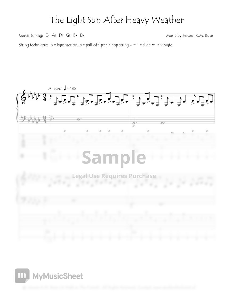 Jeroen R.M. Buse - The Light Sun After Heavy Weather 악보