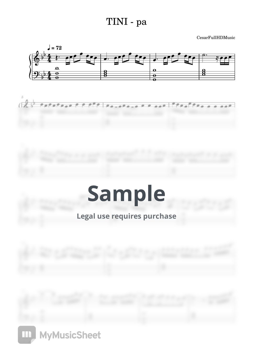 TINI - pa Sheet Music