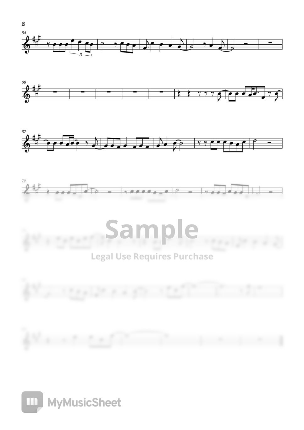 Miley Cyrus - Flowers (Alto Sax) 악보 by WendaMusic