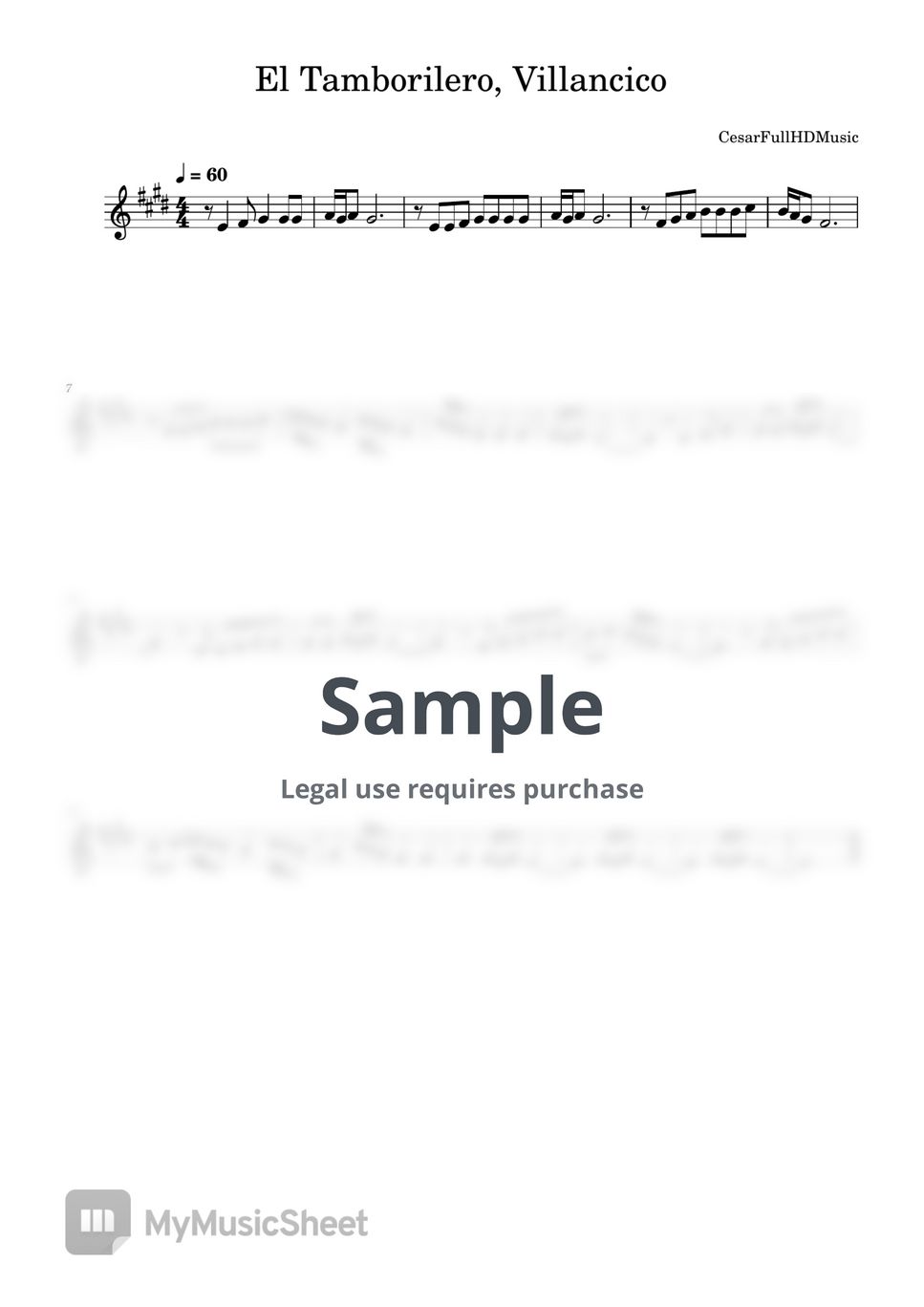 El Tamborilero Sheets