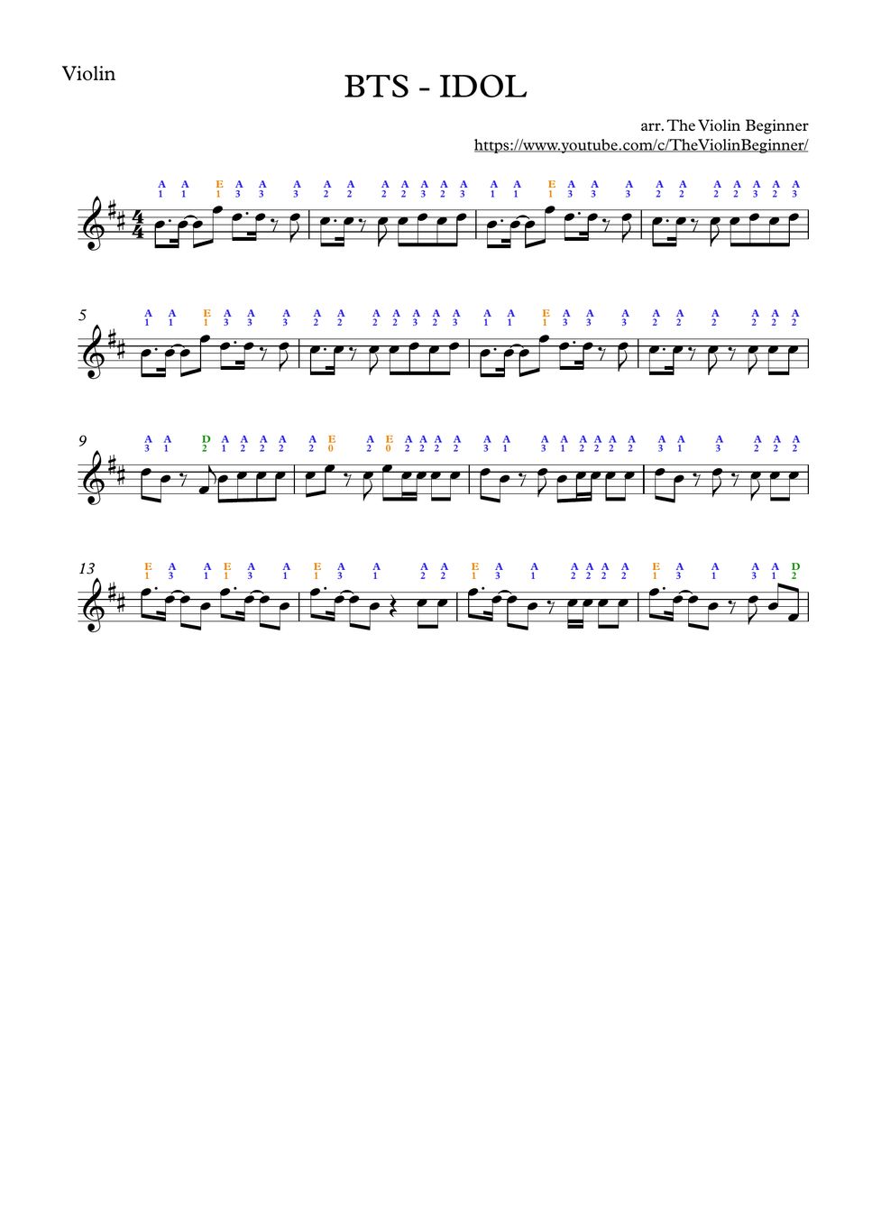 BTS - Idol Partition musicale