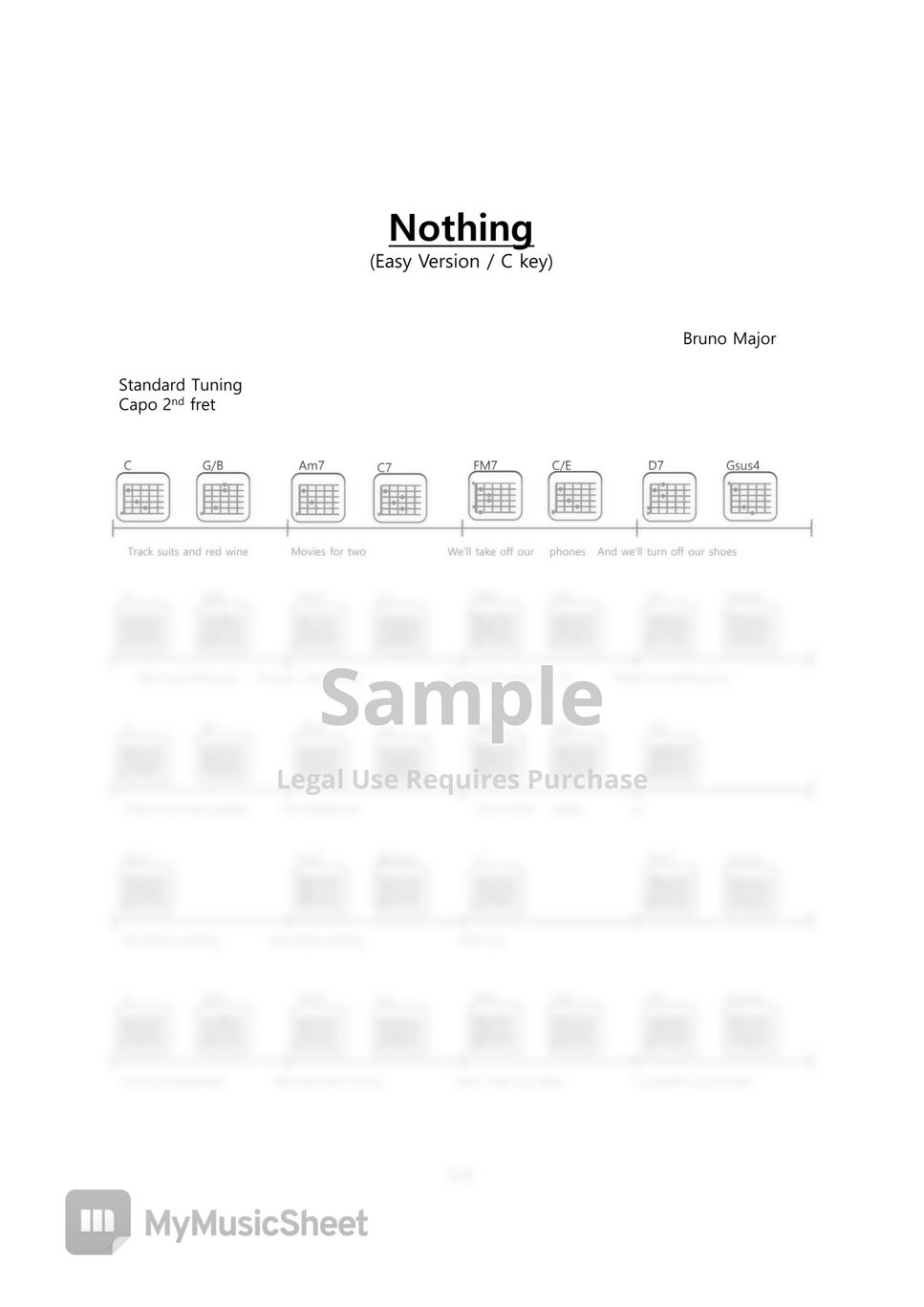 Nothing Guitar Chords