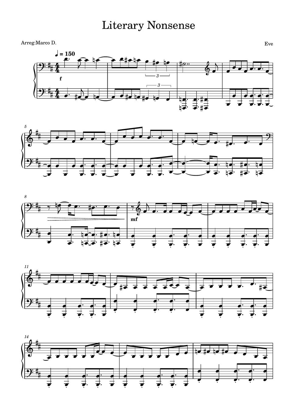 Eve - Literary Nonsense (Marco D.) Sheets by Marco D.