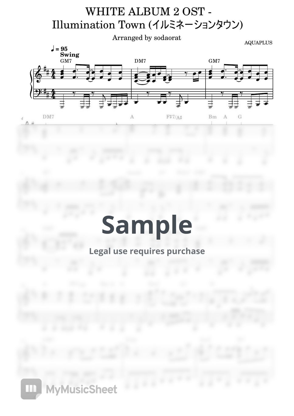 AQUAPLUS - WHITE ALBUM 2 OST - Illumination town Sheets by sodaorat