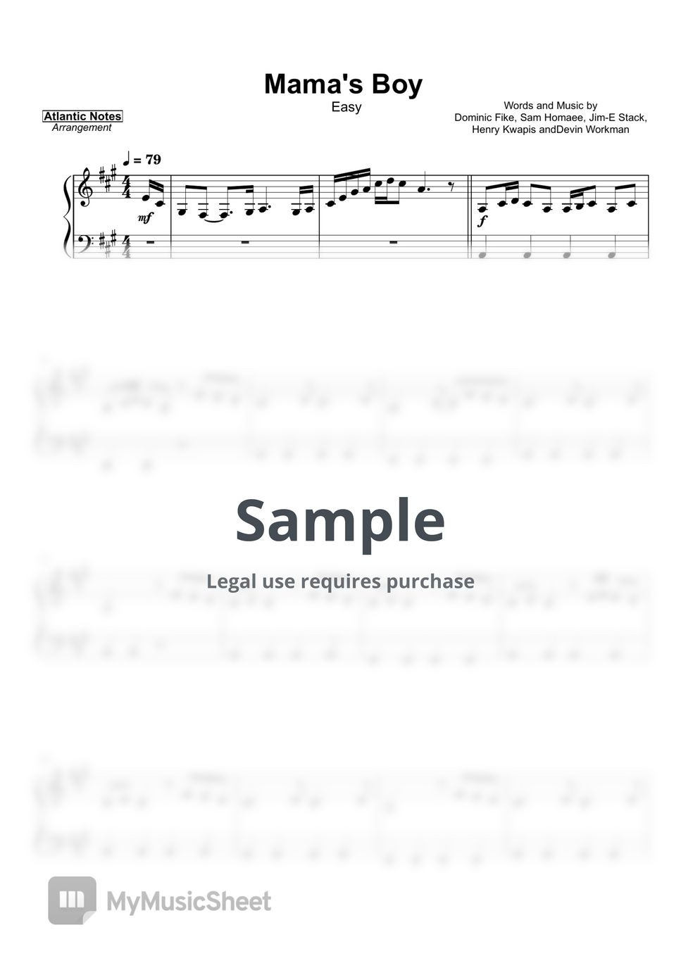 Dominic Fike - Mama's Boy Sheets by Atlantic Notes