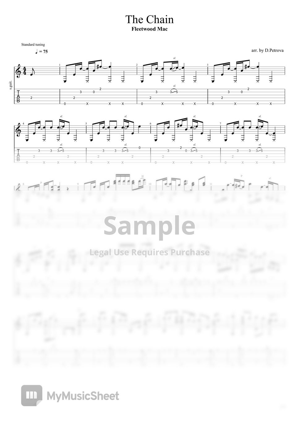 Fleetwood Mac - The Chain (Fingerstyle Guitar Arrangement, Standard ...