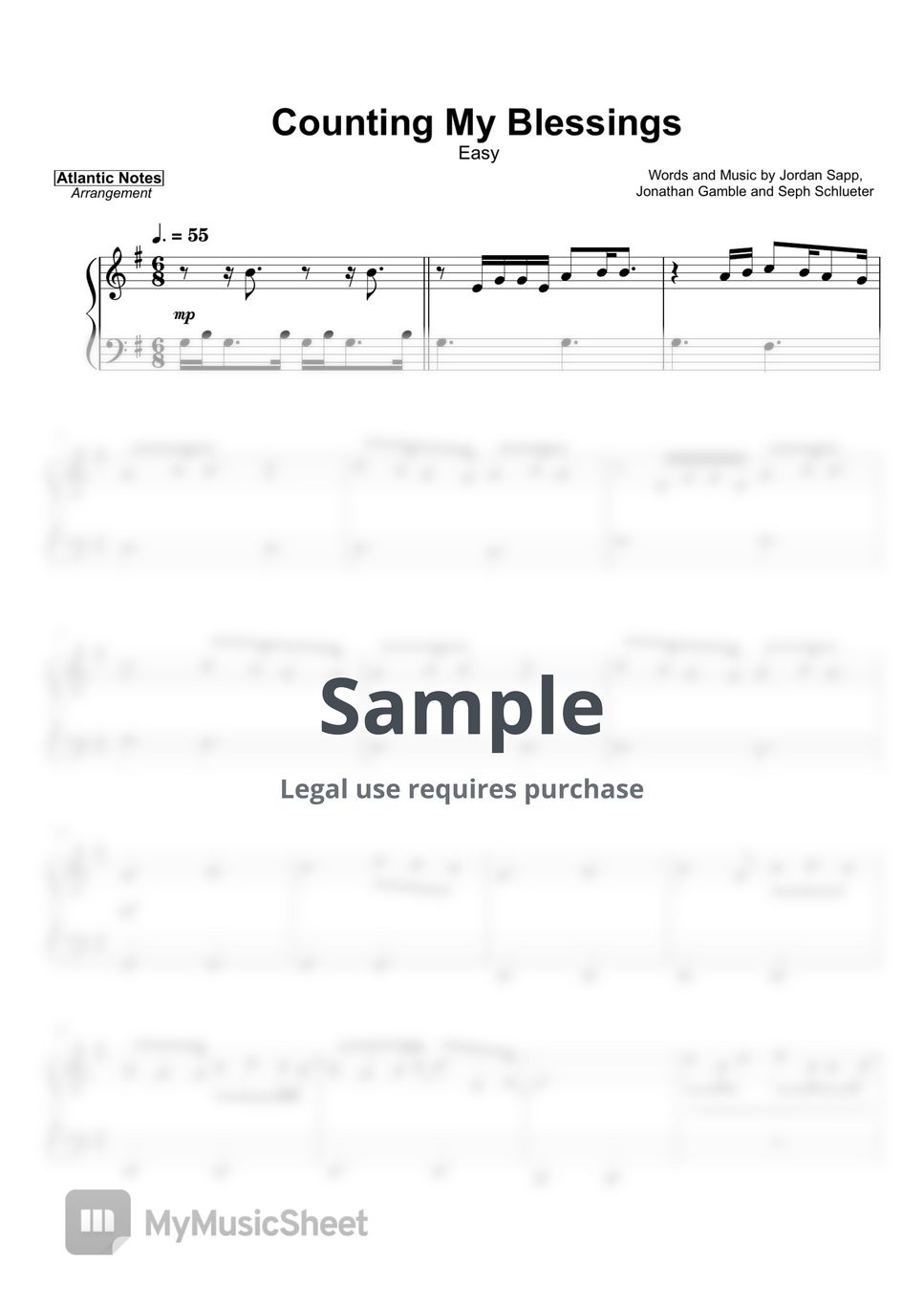 Seph Schlueter - Counting My Blessings Sheet Music by Atlantic Notes