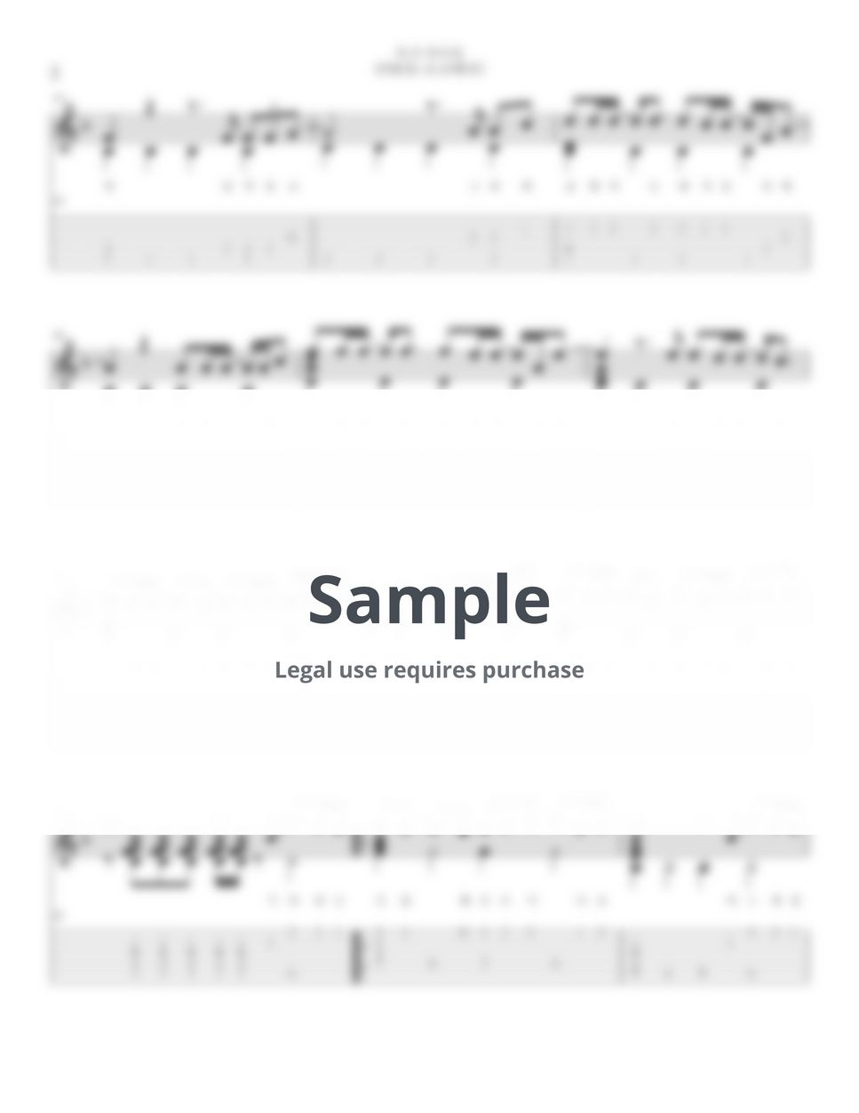 조째즈 - 모르시나요 (PROD. 로코베리) (기타 타브 악보) Sheet Music by 박우정
