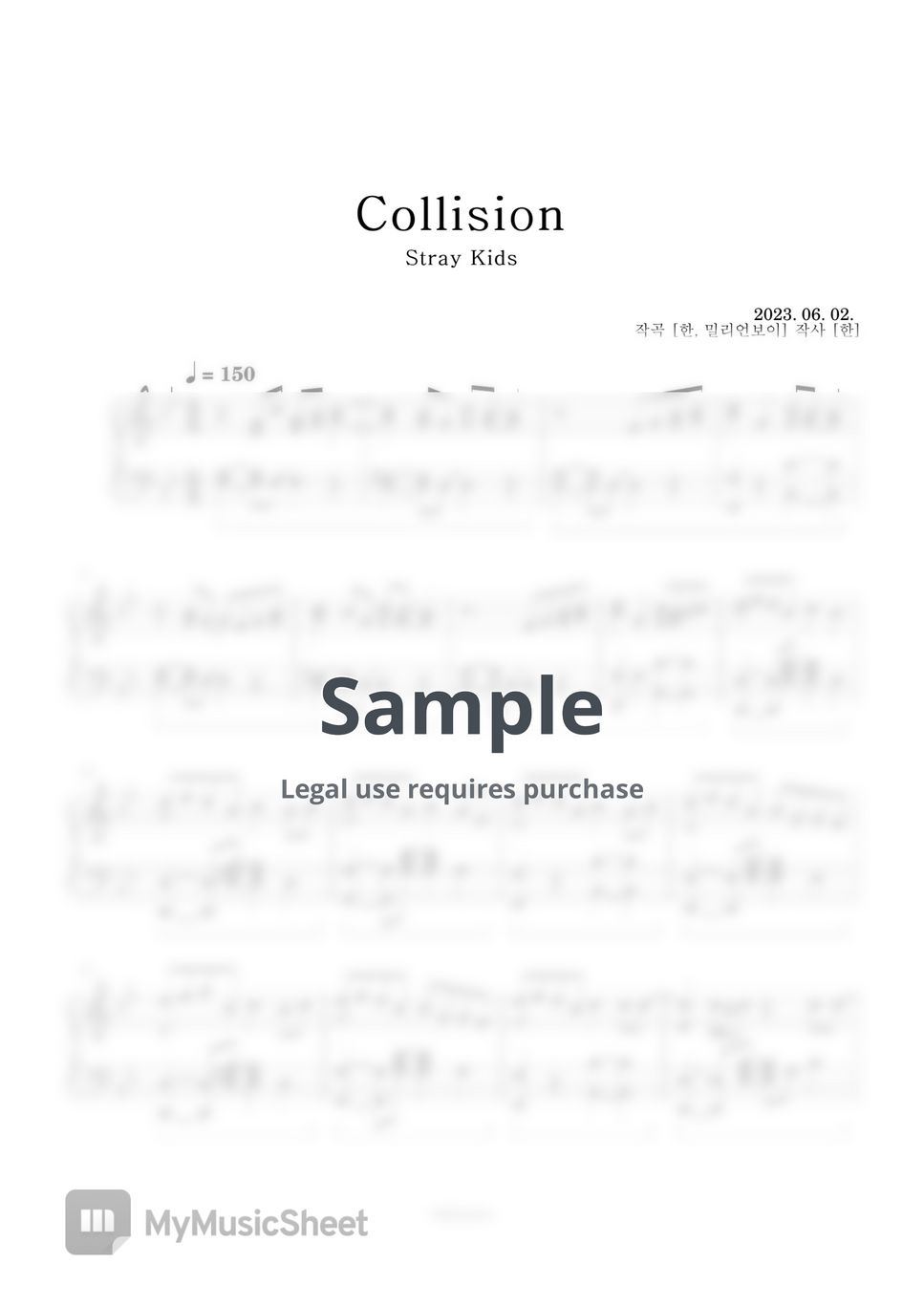 Stray Kids (스트레이키즈) - Collision (충돌) Sheet Music by boknowa
