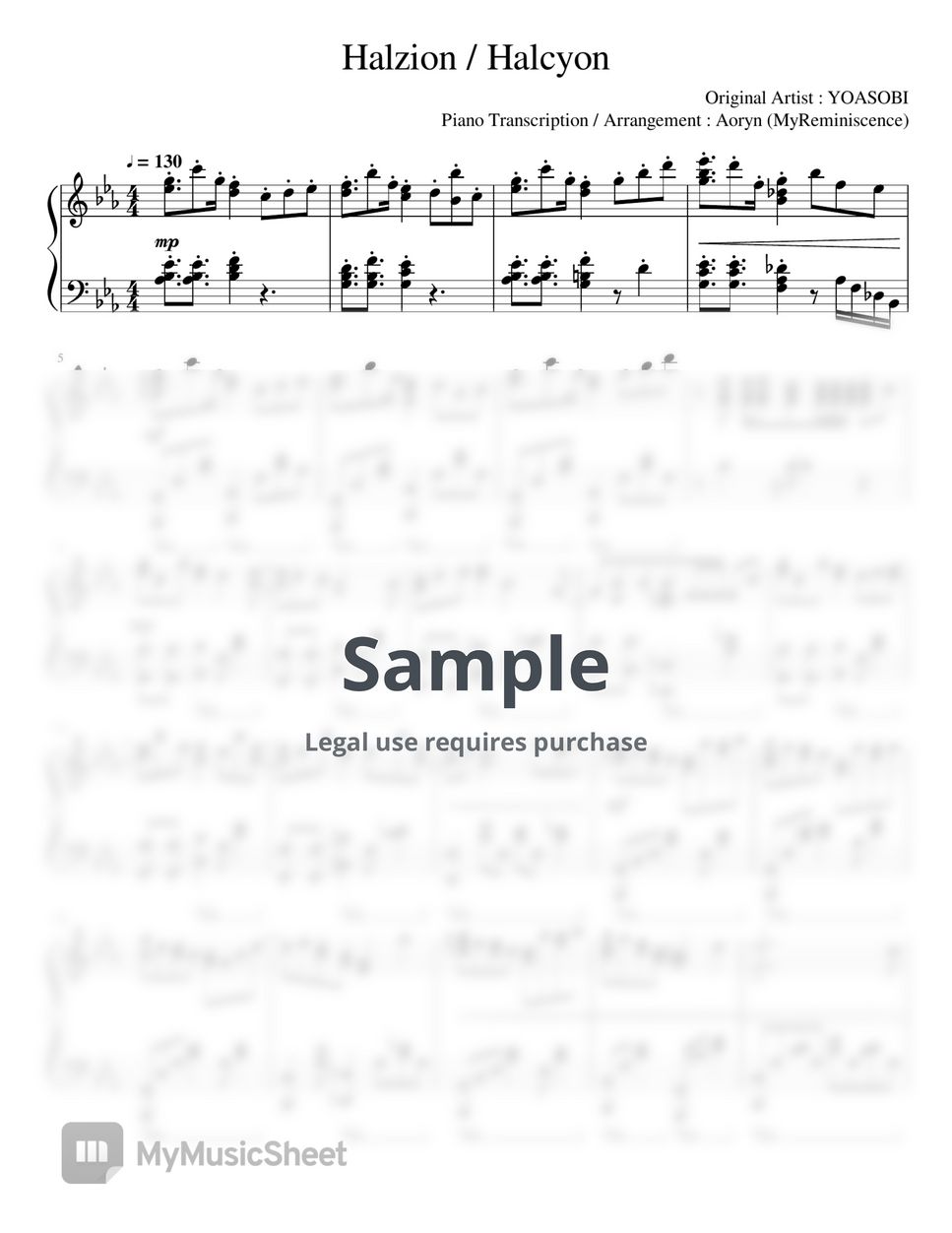 YOASOBI - Halzion แผ่น by Aoryn (MyReminiscence)