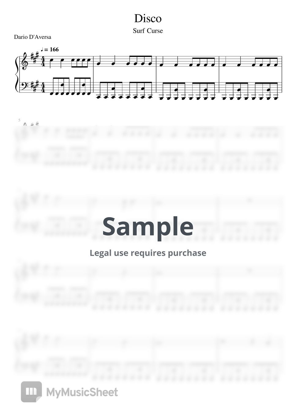 Surf Curse - Disco Sheet Music by Dario D'Aversa