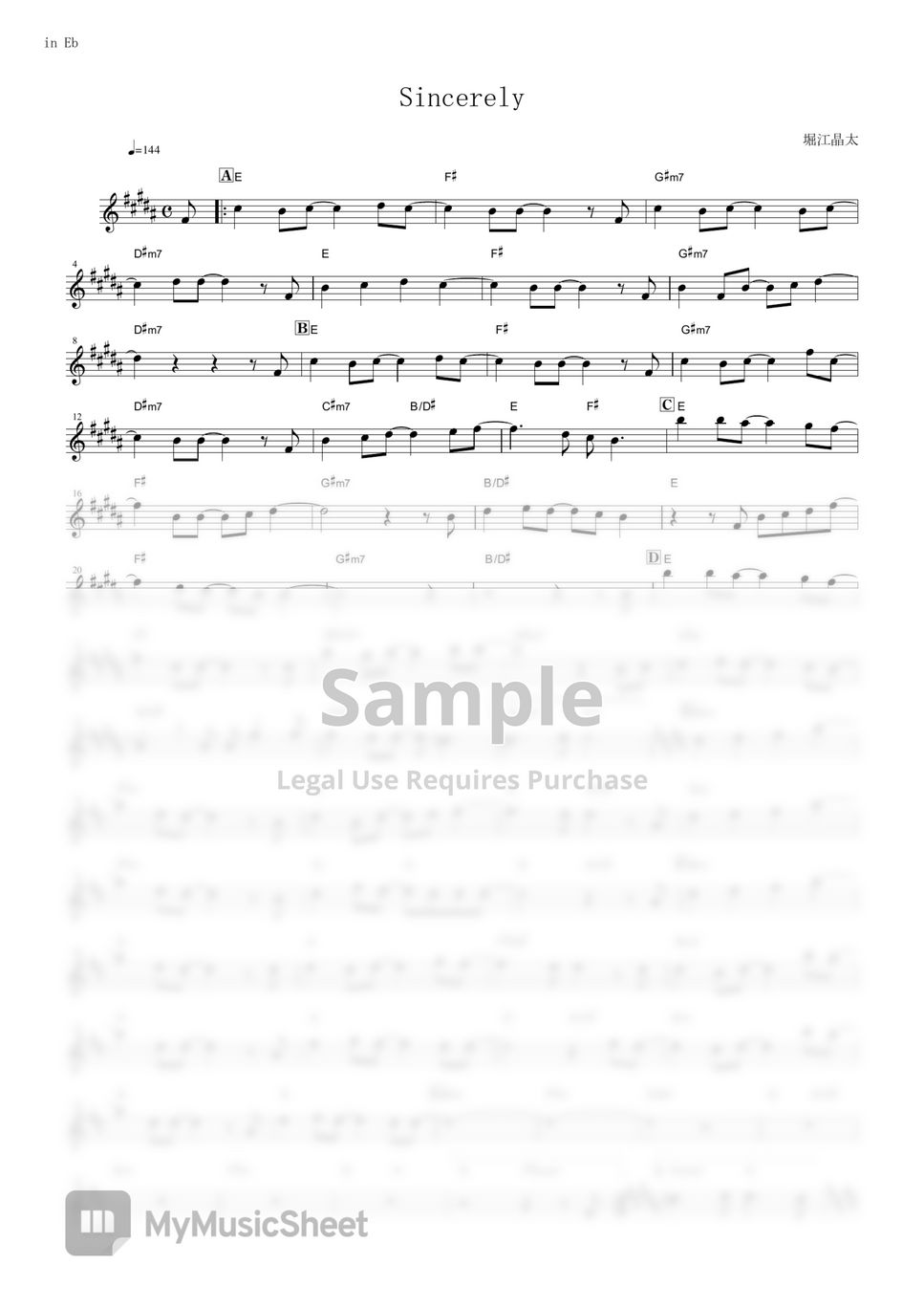 Violet Evergarden - Sincerely (in Eb) Alto Saxophone Sheet Music PDF ...