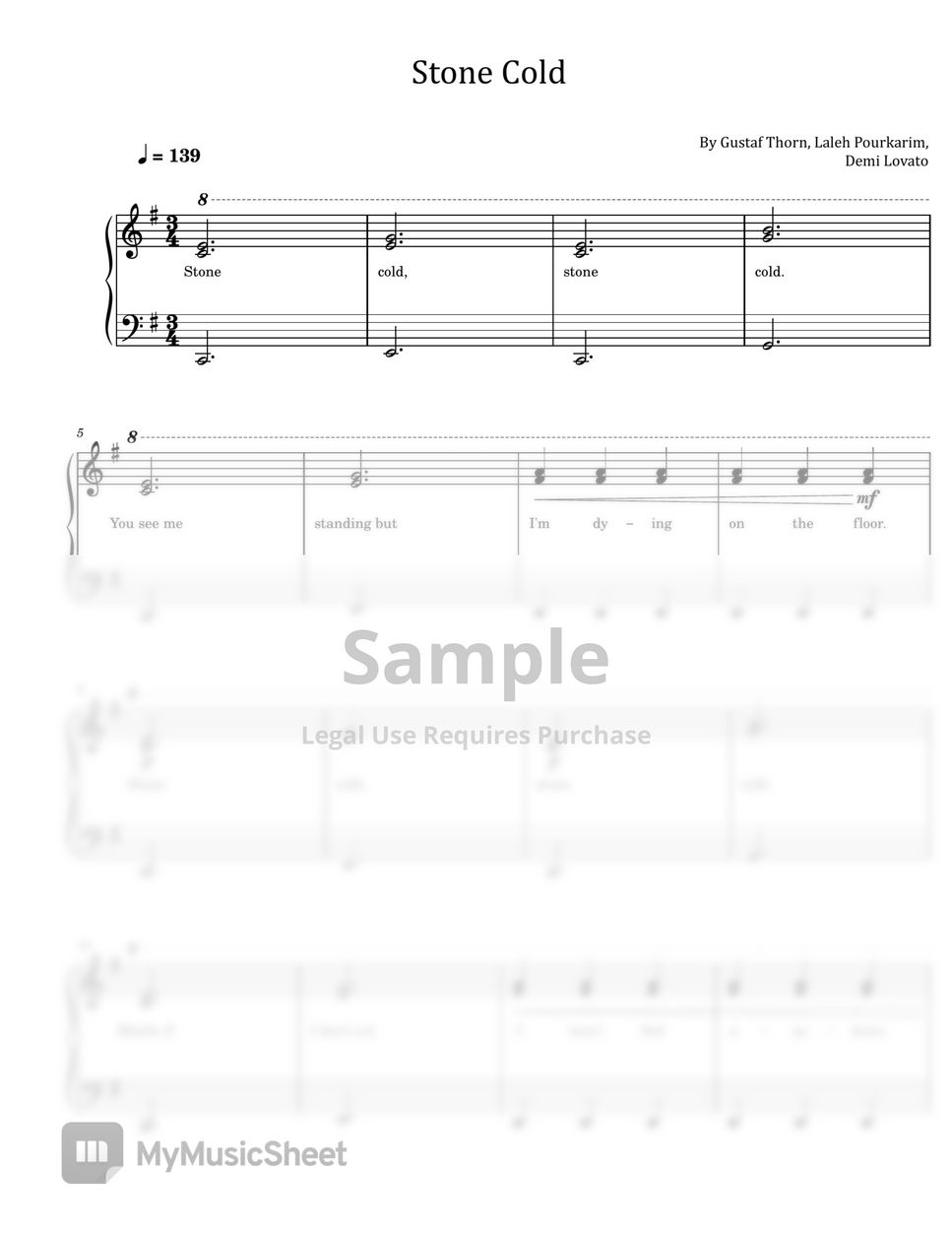 Gustaf Thorn, Laleh Pourkarim, Demi Lovato - Stone Cold (Demi Lovato ...
