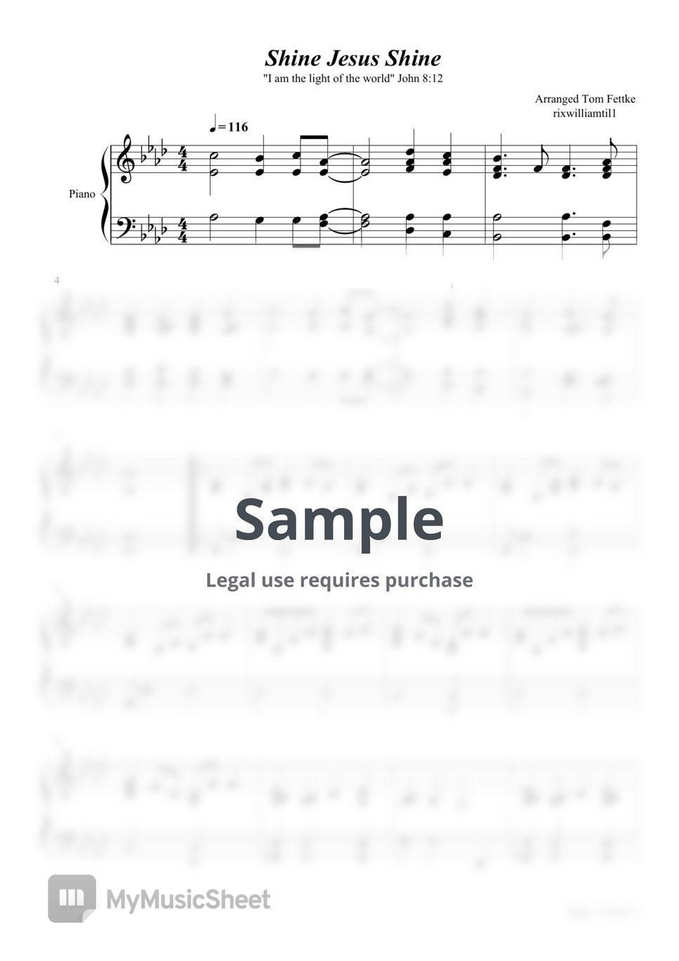 Graham Kendrick - Shine Jesus Shine (Graham Kendrick) Sheets by dogemusic