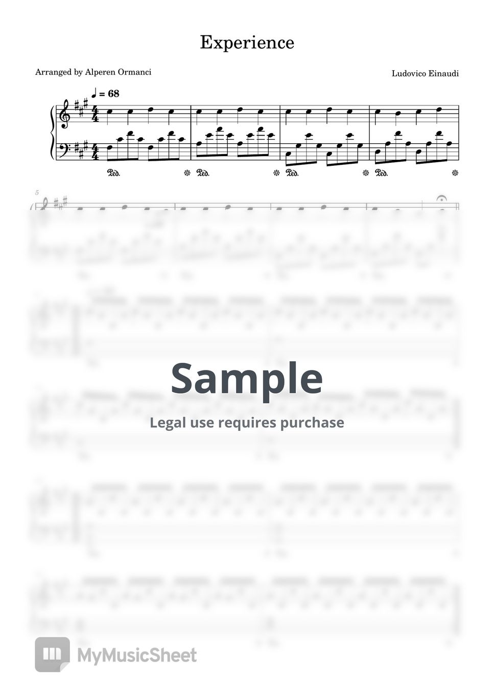 Ludovico Einaudi - Experience Sheet Music by Alperen Ormanci