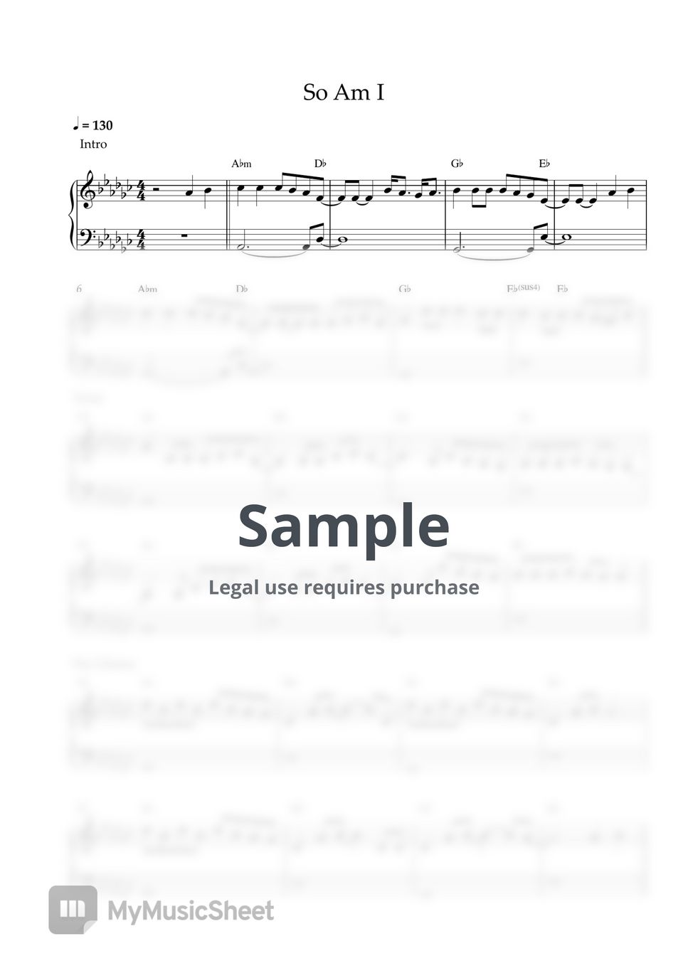 Ava Max - So Am I (EASY PIANO SHEET) Sheet Music by Pianella Piano