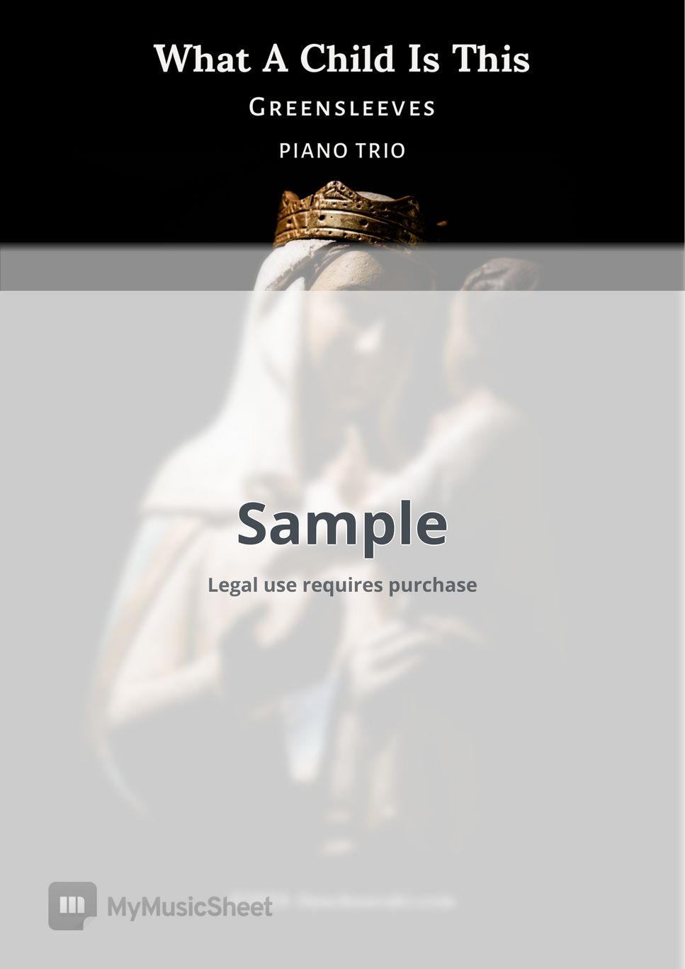 What a Child is This (Greensleeves) (Piano Trio) Sheets by Ilan Chouraki