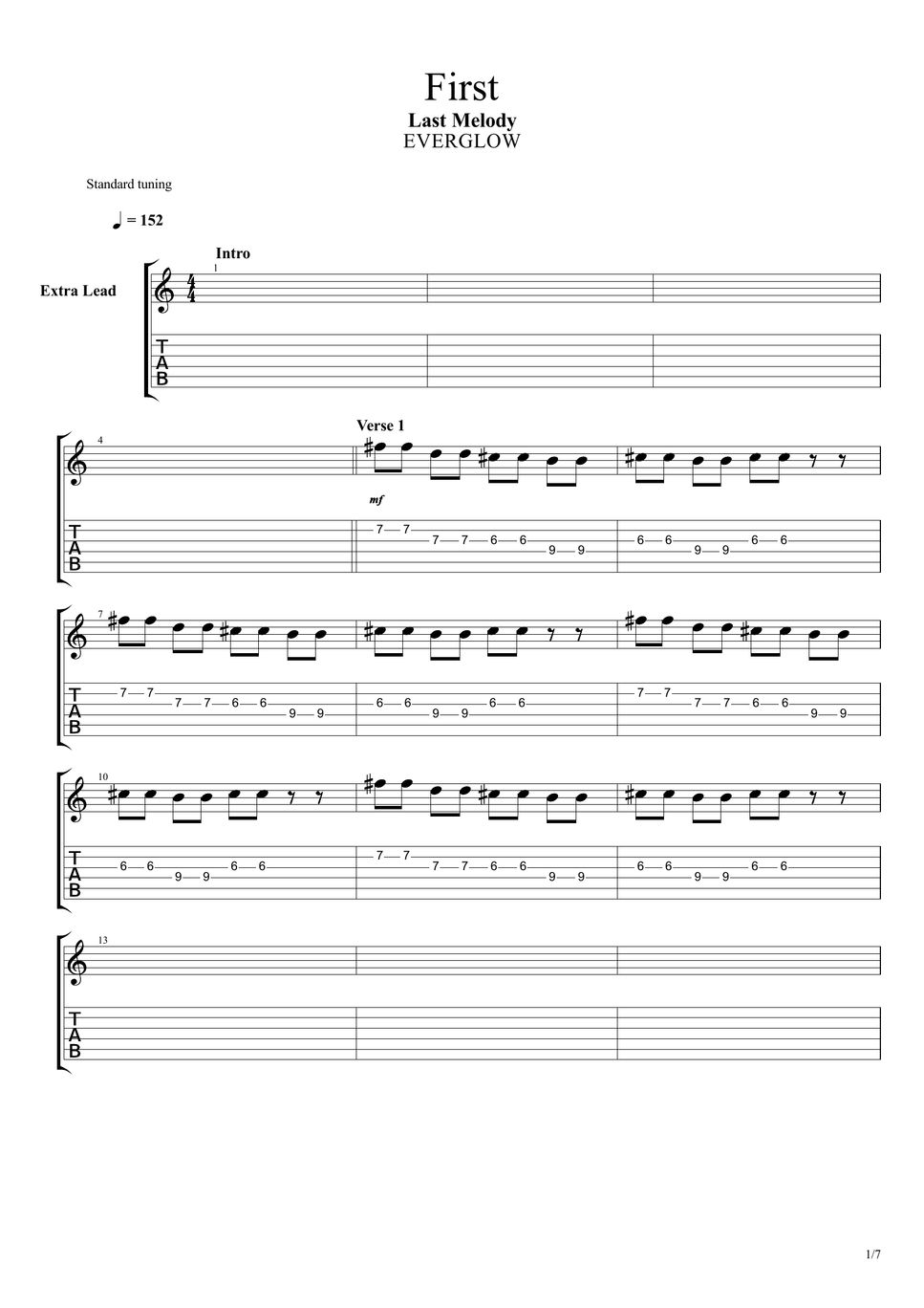 EVERGLOW - FIRST TAB