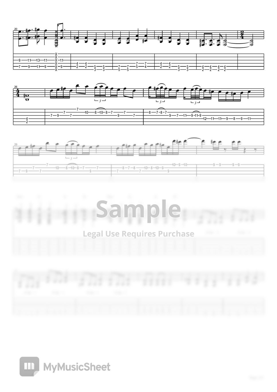 F.I.R. 飛兒樂團 - Lydia guitar cover Tab + 단선 악보 by Eric Lo