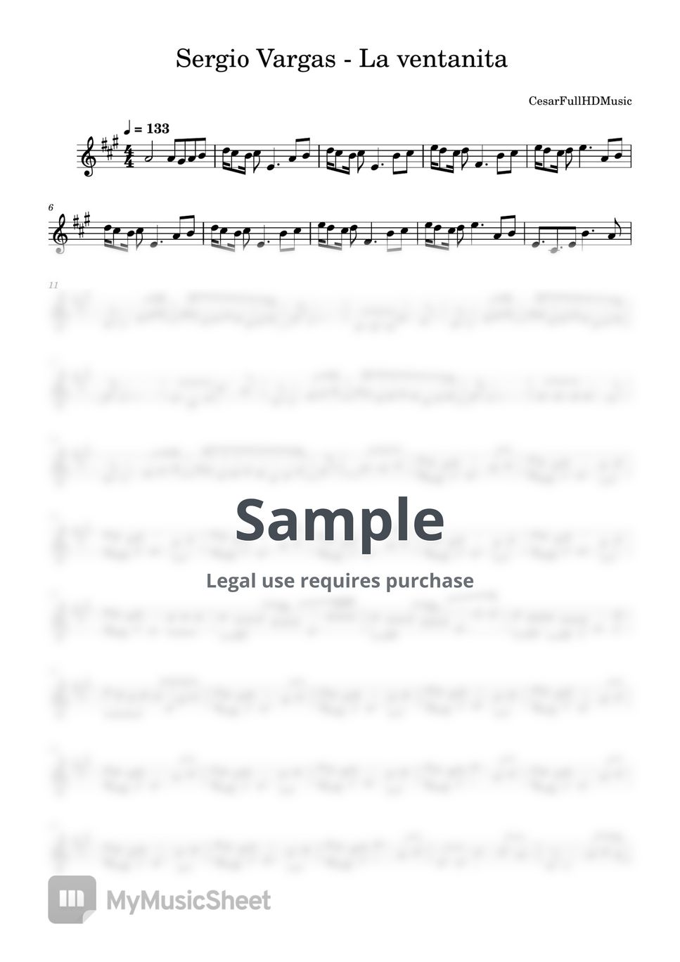 Sergio Vargas - La ventanita Sheets