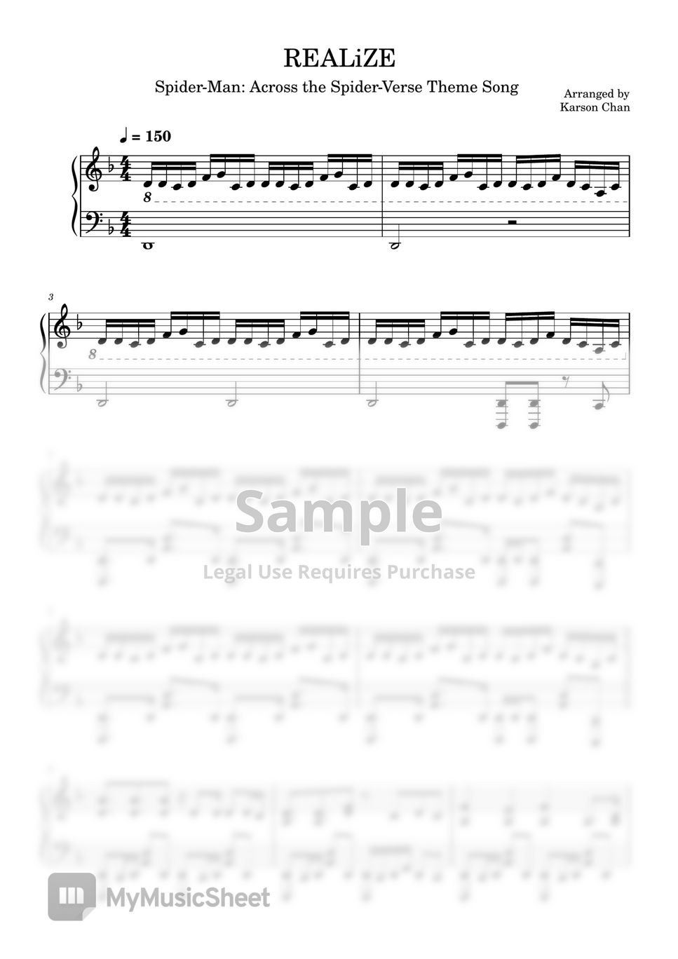 LiSA - REALiZE (Spider-Man: Across the Spider-Verse Theme Song) Sheets ...