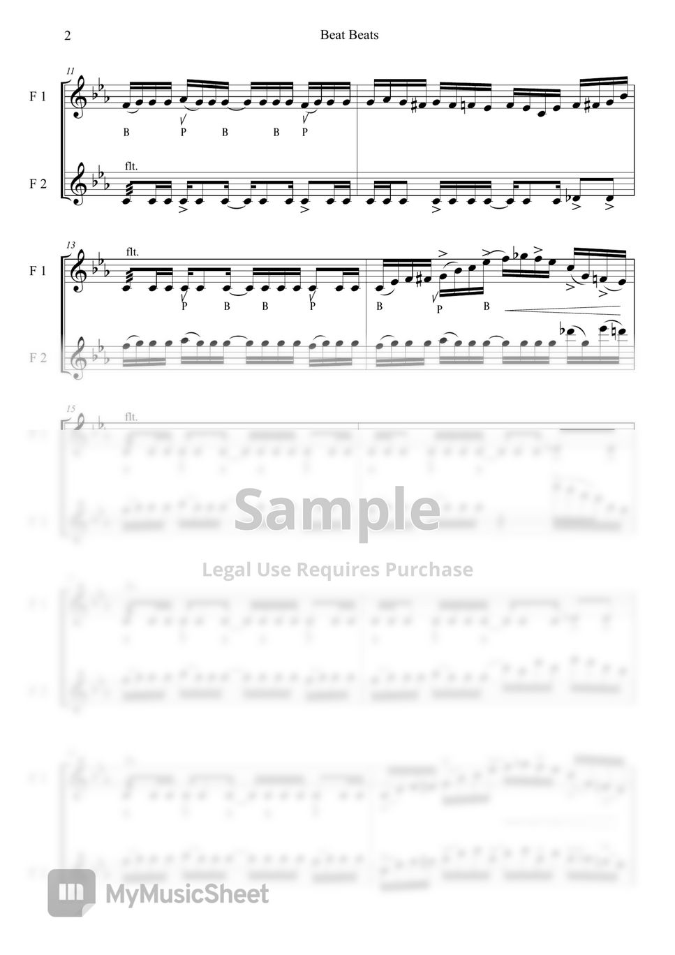 Cheng Yu-Tai - Beat Beats (for 2 bbox flute) Hoja