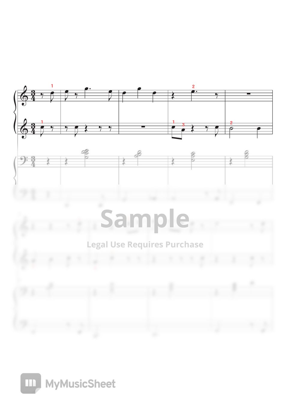 센과 치히로의 행방불명 Ost いつも何度でも 언제나 몇번이라도 쉬운 4hands 연탄곡 Sheets By 지구별피아니스트