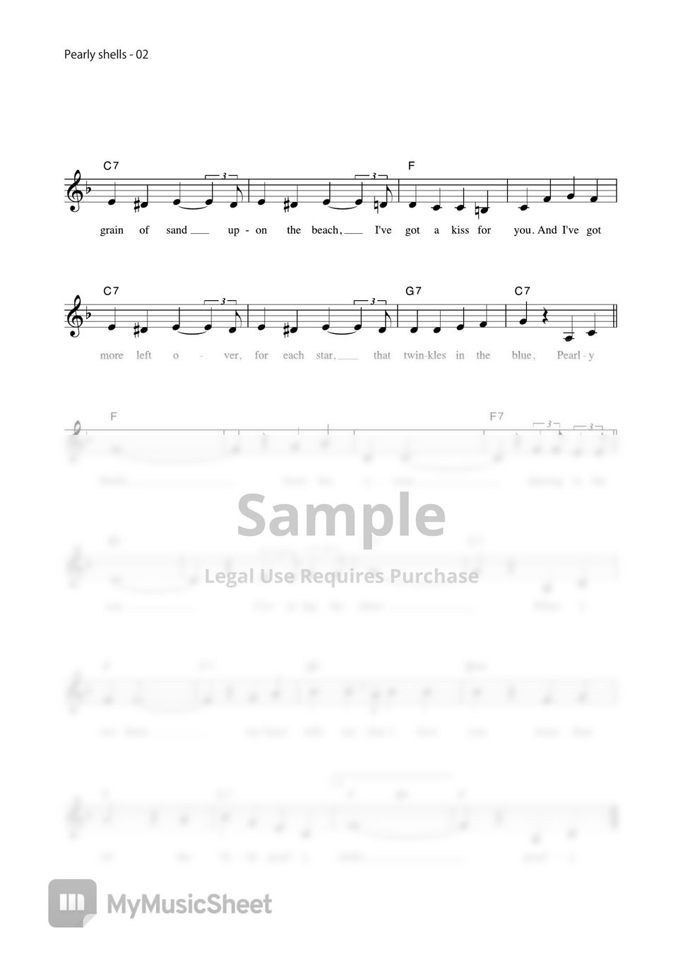 PEARLY SHELLS (VOCAL MAGAZINE) 악보 by Far East Island Record