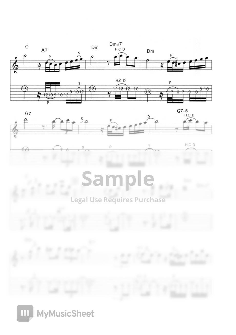 LOS INDIOS TABAJARAS - MARIA ELENA (Electric-guitar Instrumental Sheet ...