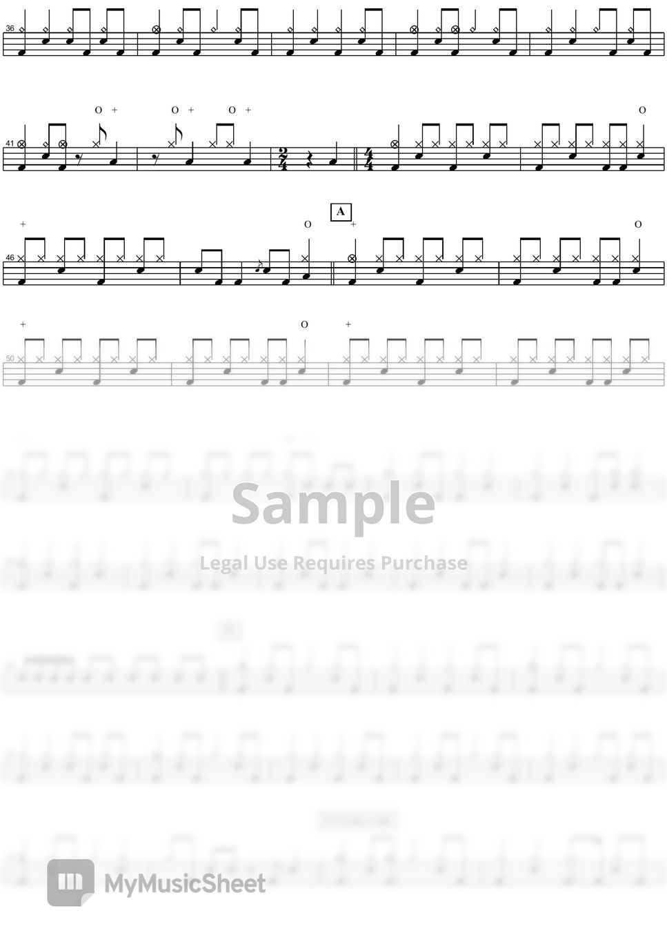 bon jovi - you give love a bad name 악보 by COPYDRUM