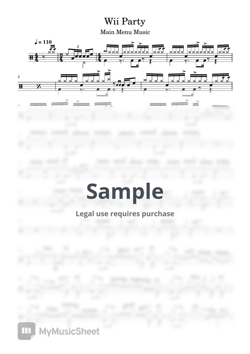 Wii Party - Wii Party - Main Menu Music Sheets by NOOB
