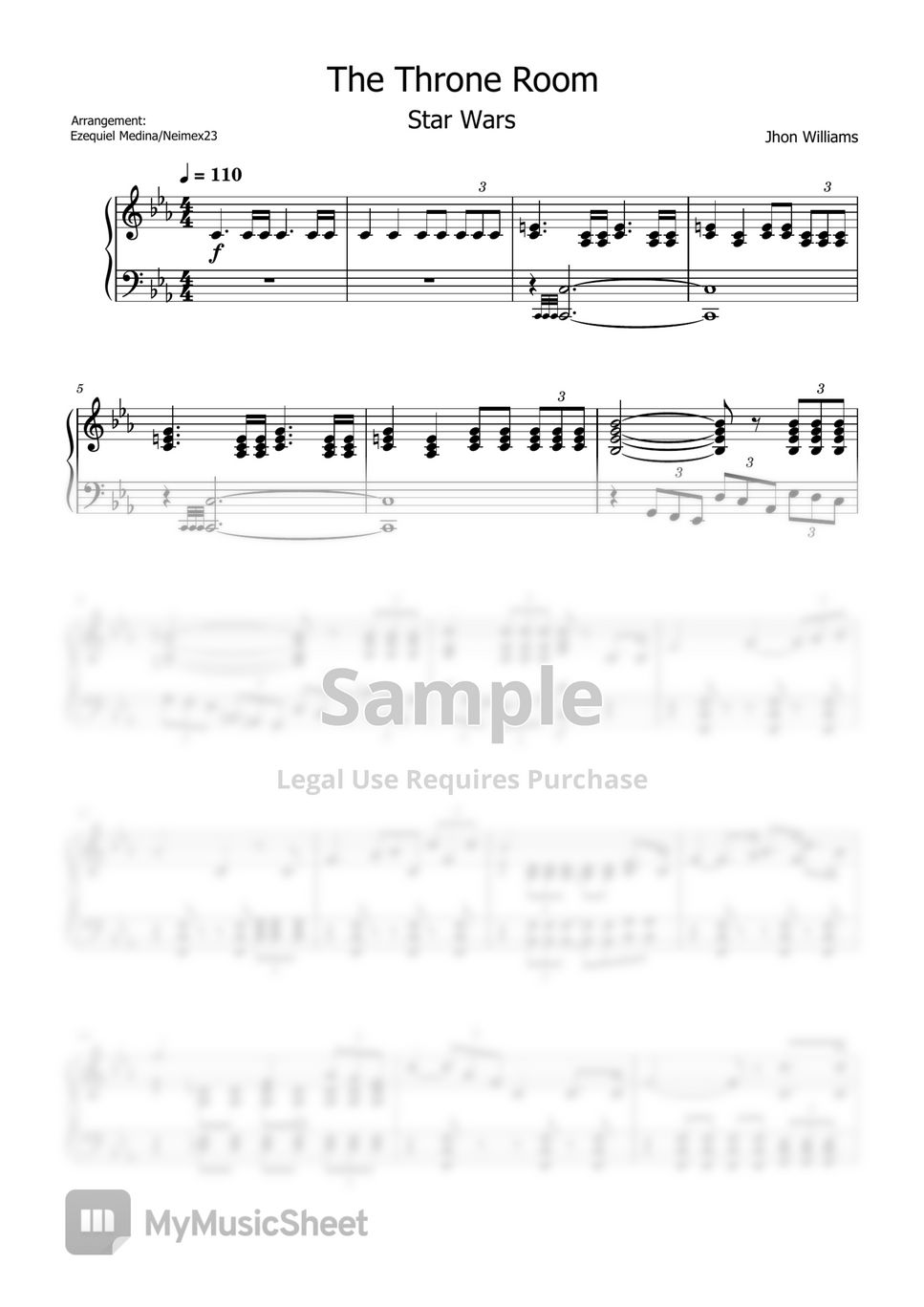 John Williams - The Throne Room & End Title 악보 by Neimex23