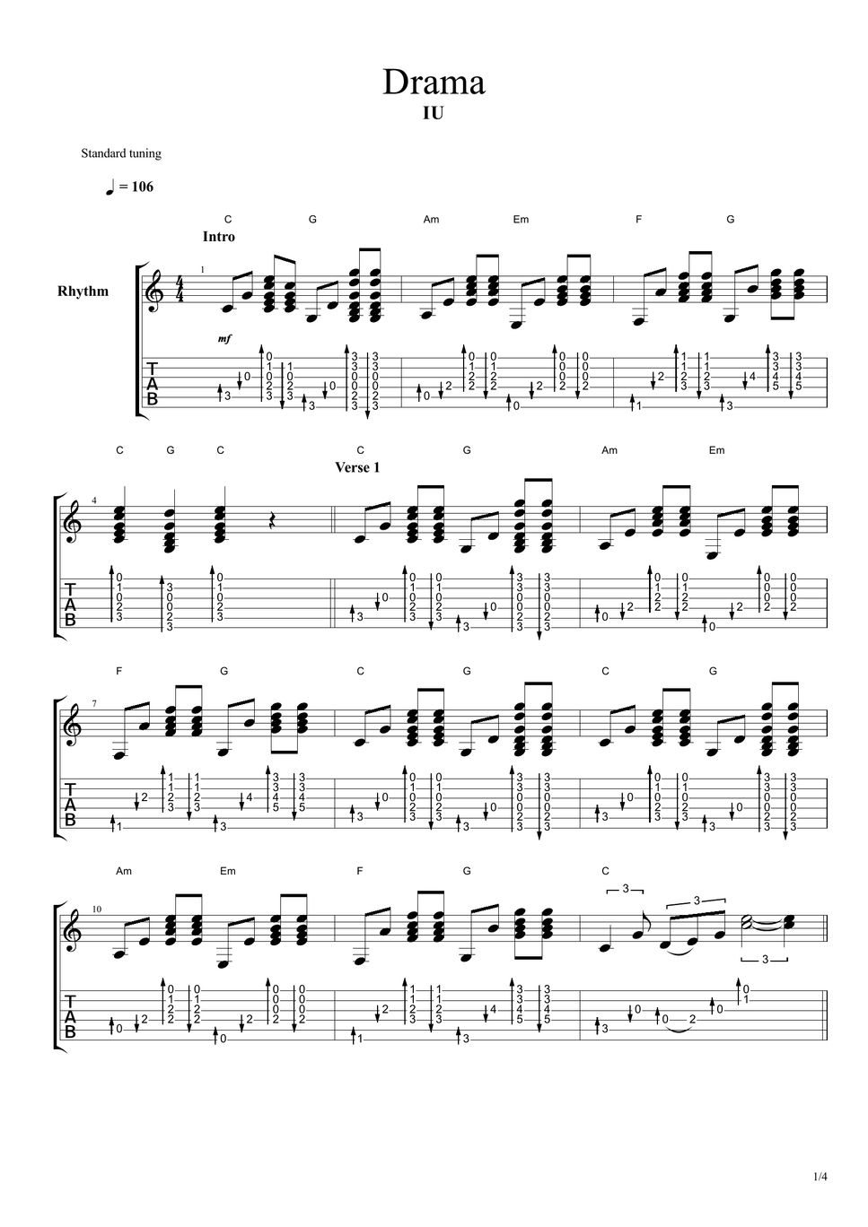 IU - Drama Sheet by Rob Ethereal