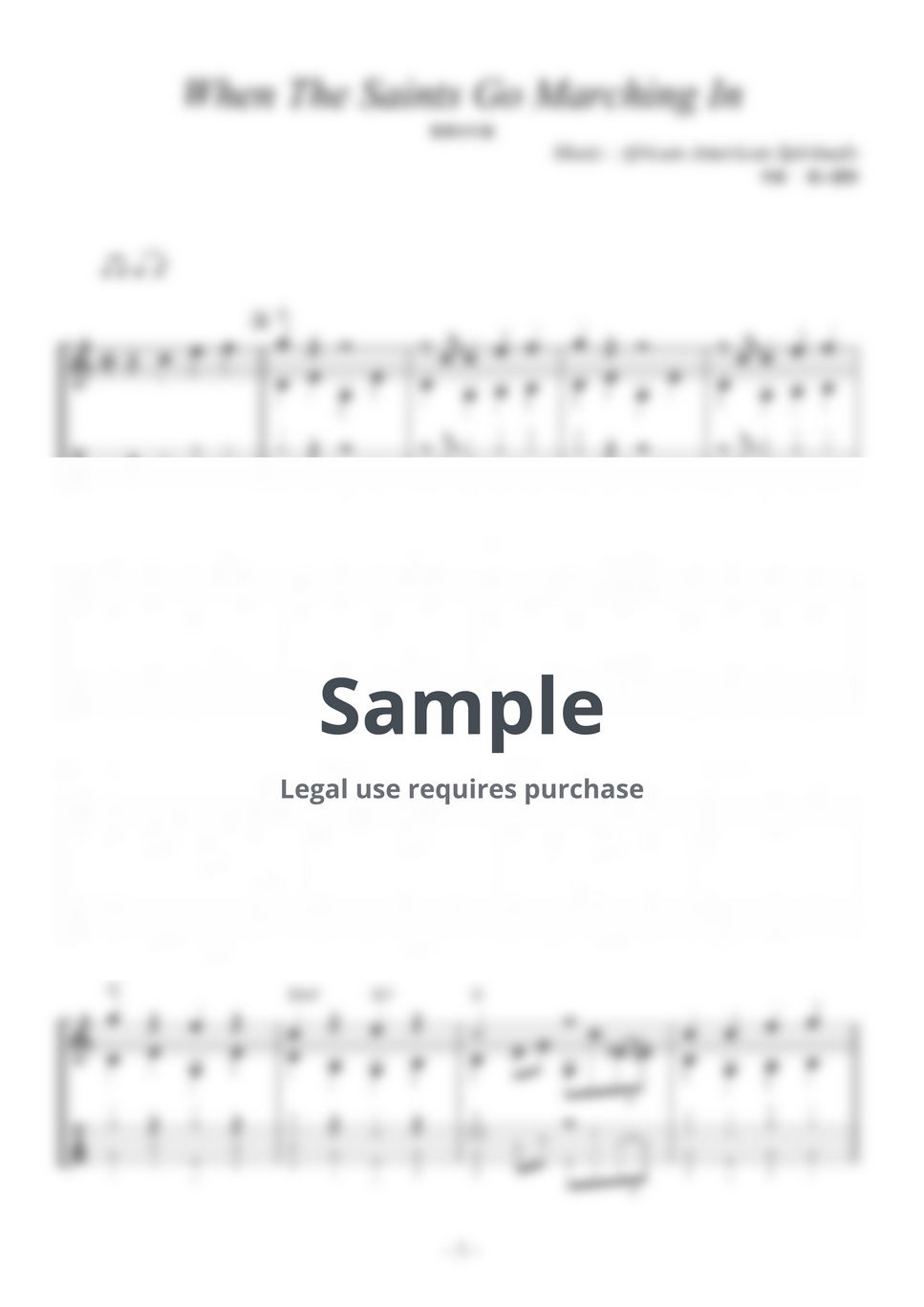 When The Saints Go Marching In 악보 by GEOPHONIC