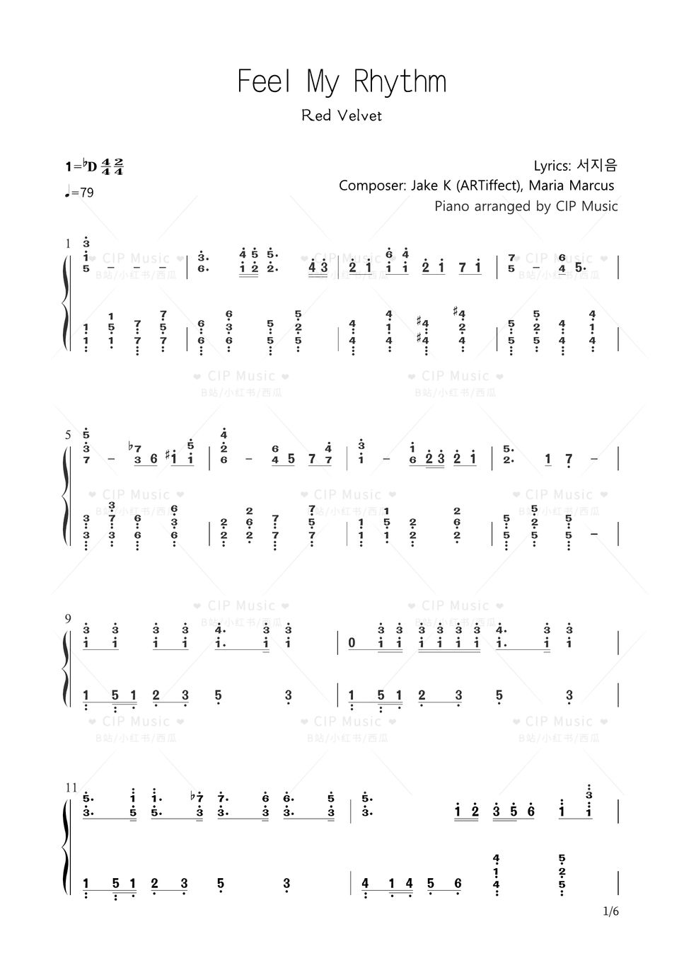 Red Velvet - Feel My Rhythm Sheet by CIP Music