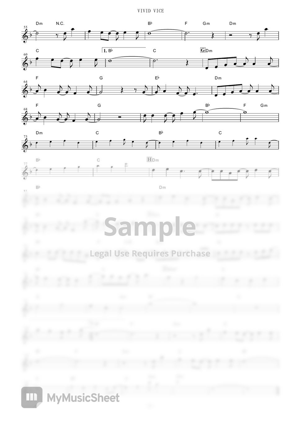 Jujutsu Kaisen - VIVID VICE (in C) Sheet Music by Who-ya Extended