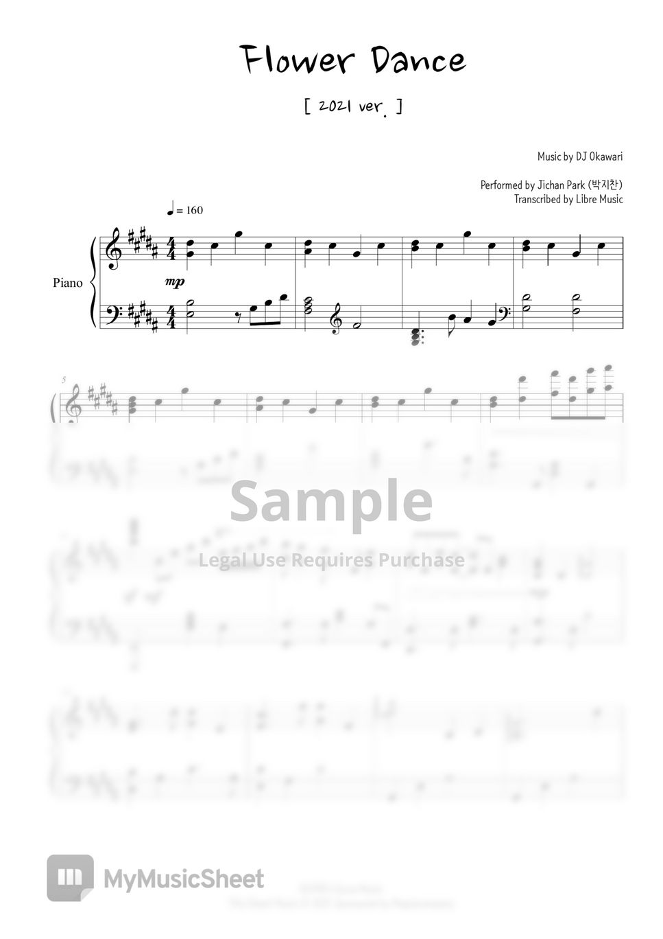 DJ Okawari - Flower Dance (2021 ver) 악보 by JichanPark